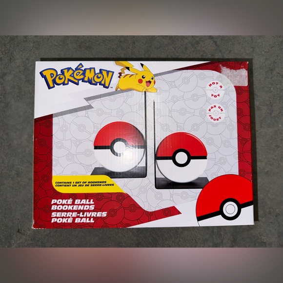 Pokemon | Wall Decor | Pokemon Poke Ball Book Ends Set High Quality ...